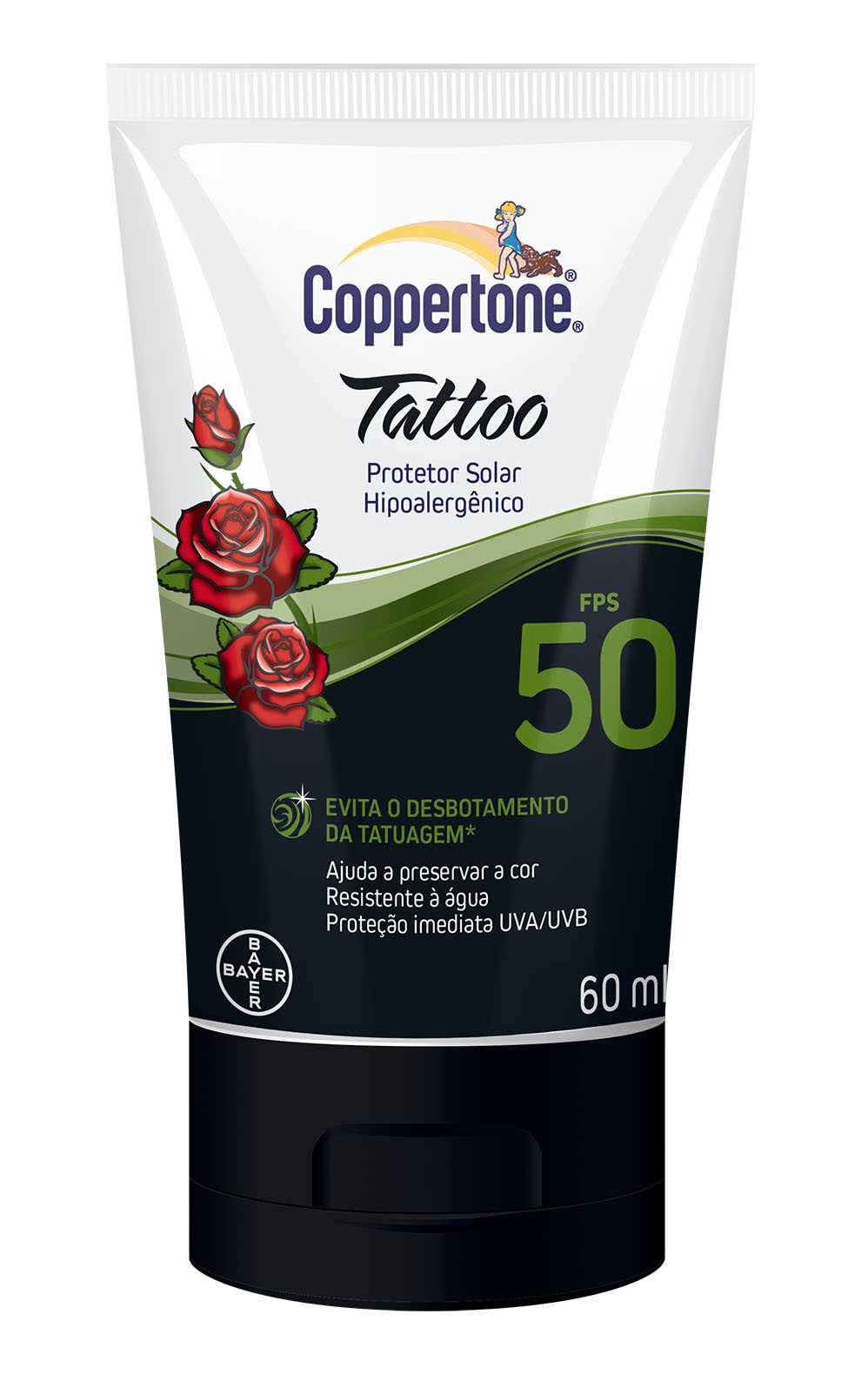Tattoo protegida by Coppertone