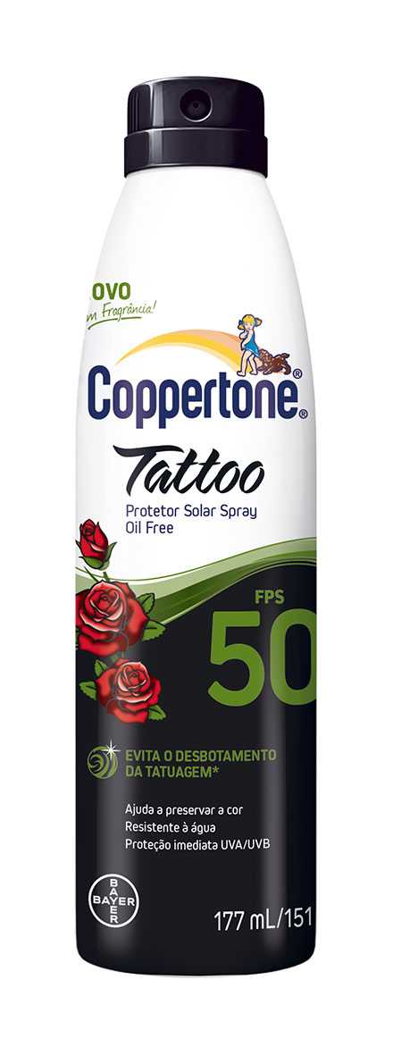Tattoo protegida by Coppertone